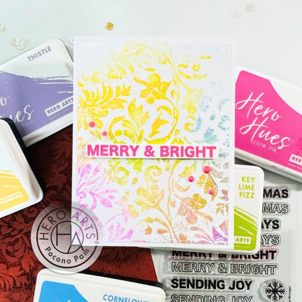 Hero Arts - Cling Stamps - Abstract Poinsettia Bold Prints – ScrapbookPal