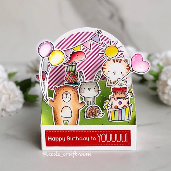 MFT Stamps Birthday Box Card by Leeds – ScrapbookPal
