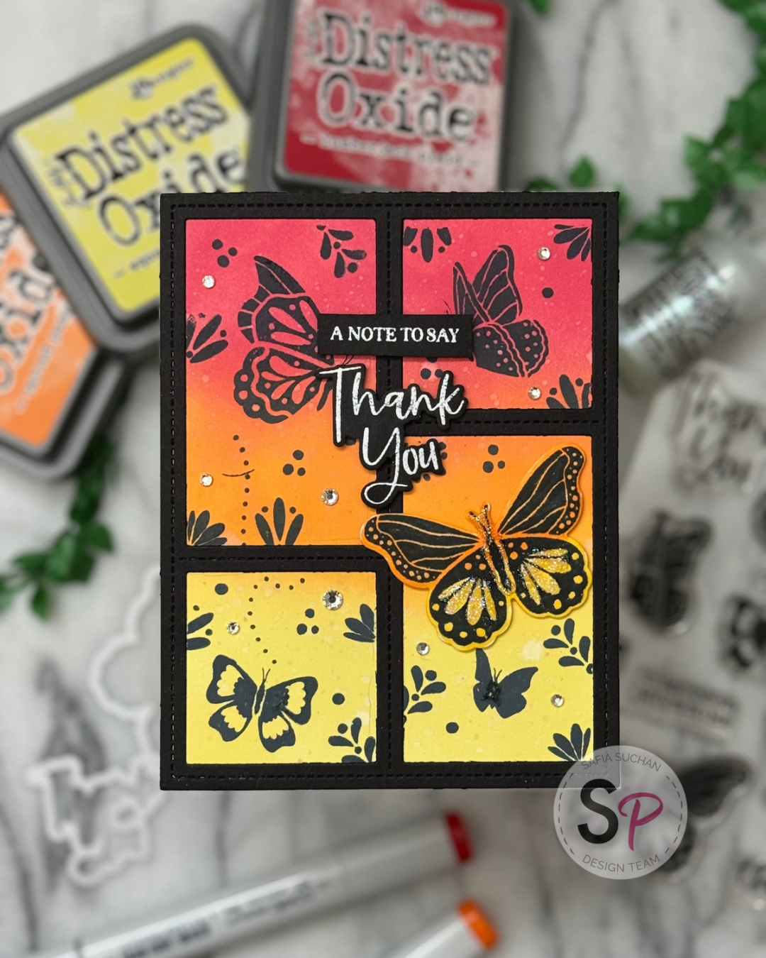Catherine Pooler - Flutters and Thanks - Thank You Card – ScrapbookPal