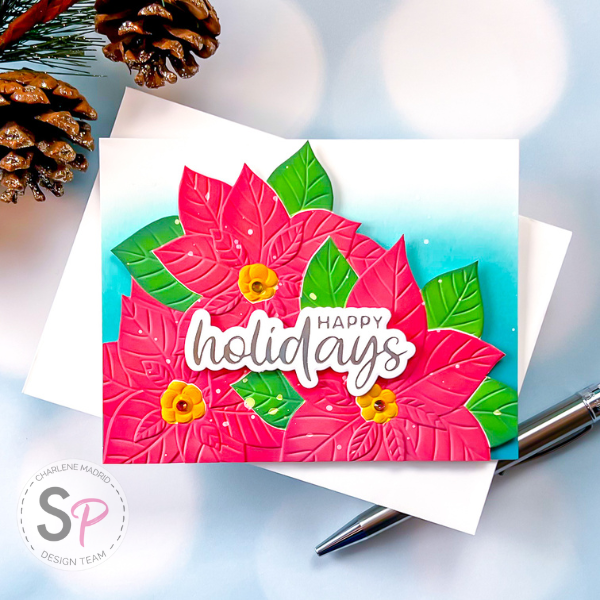 Poinsettia 3D Embossed Card – ScrapbookPal