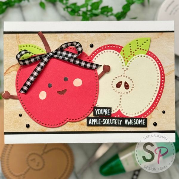 Spellbinders - Felt Cheeky Apple - Teacher Card – ScrapbookPal