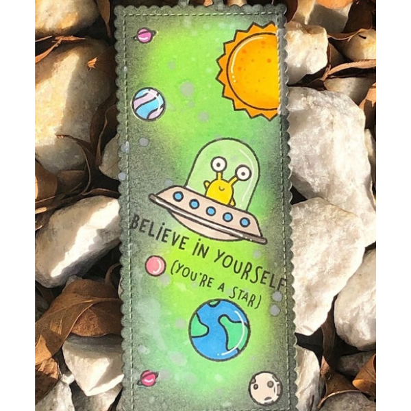 Alien Bookmark by Heather – ScrapbookPal