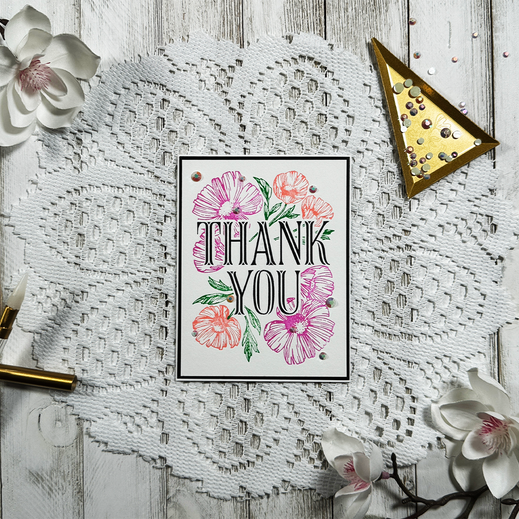 Spellbinders Thank You Blooms Press Plate – ScrapbookPal
