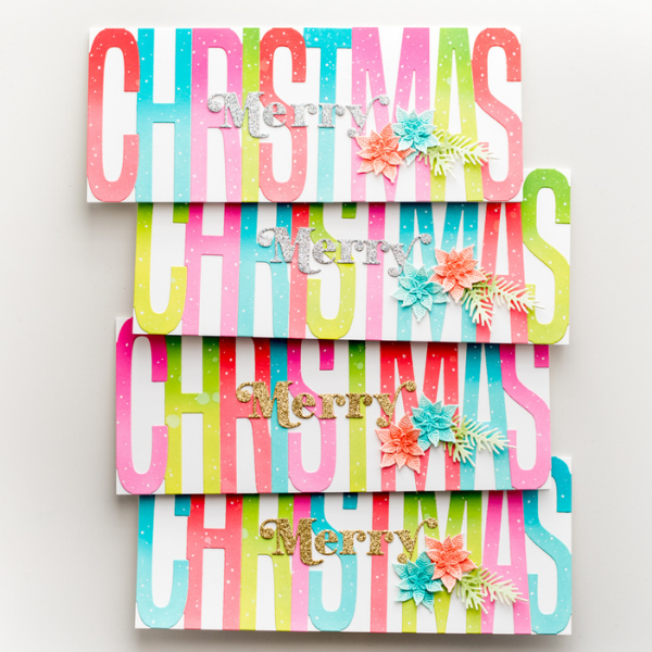 Bold & Colorful Slimline Christmas Cards by Leica – ScrapbookPal