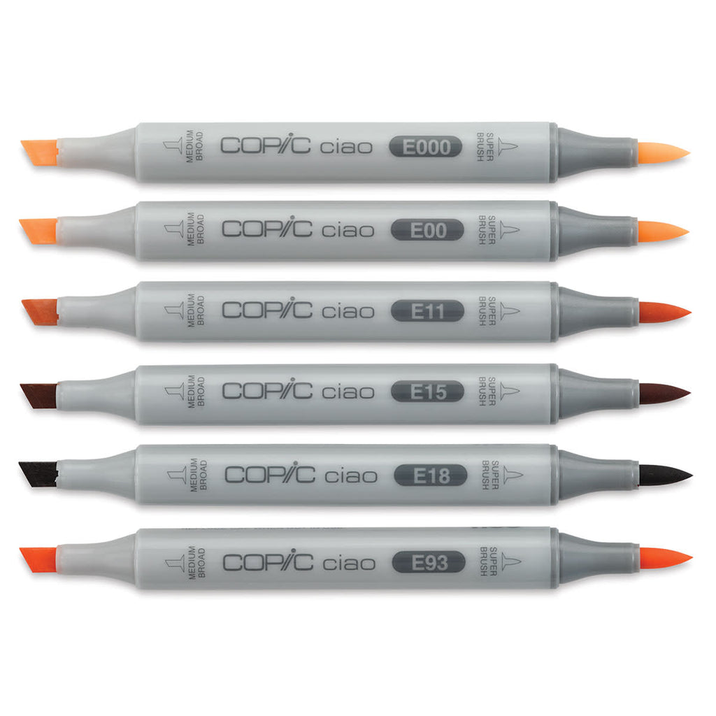 Copic - Ciao Marker Set - Portrait, 6 pk – ScrapbookPal