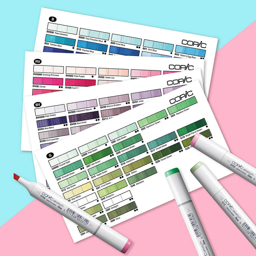Copic - Color Swatch Cards – ScrapbookPal
