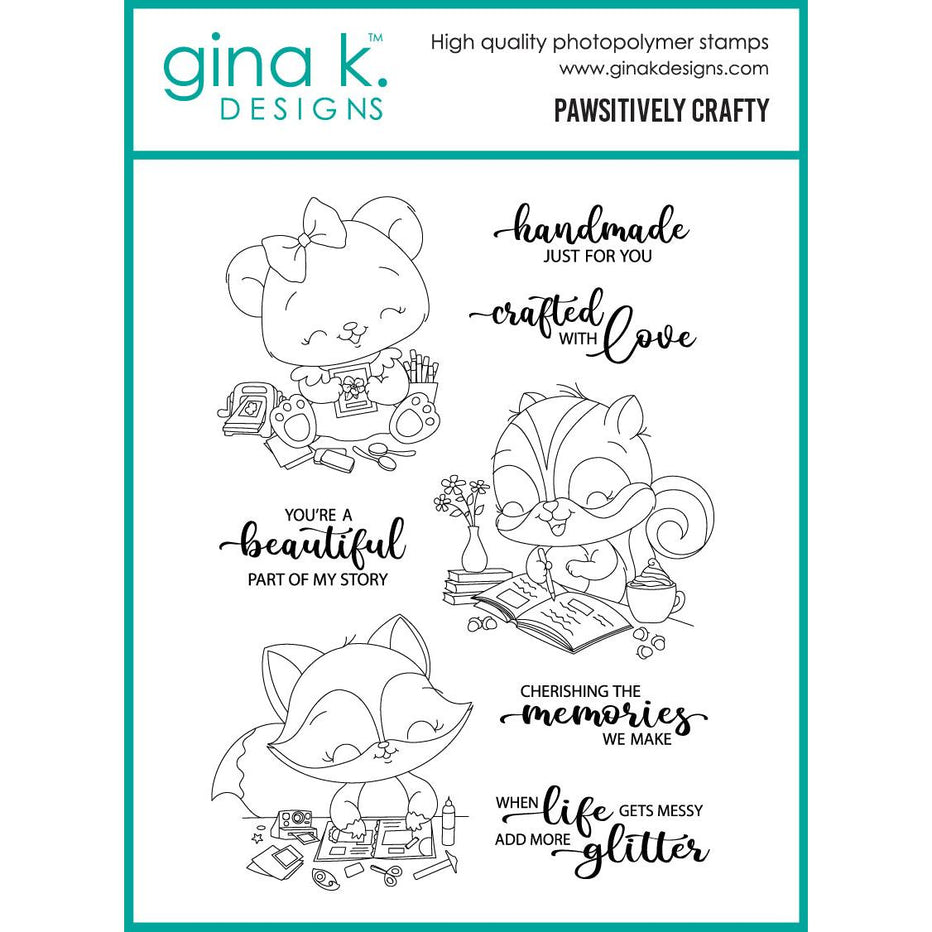 Gina K. Designs - Clear Stamps - Pawsitively Crafty – ScrapbookPal