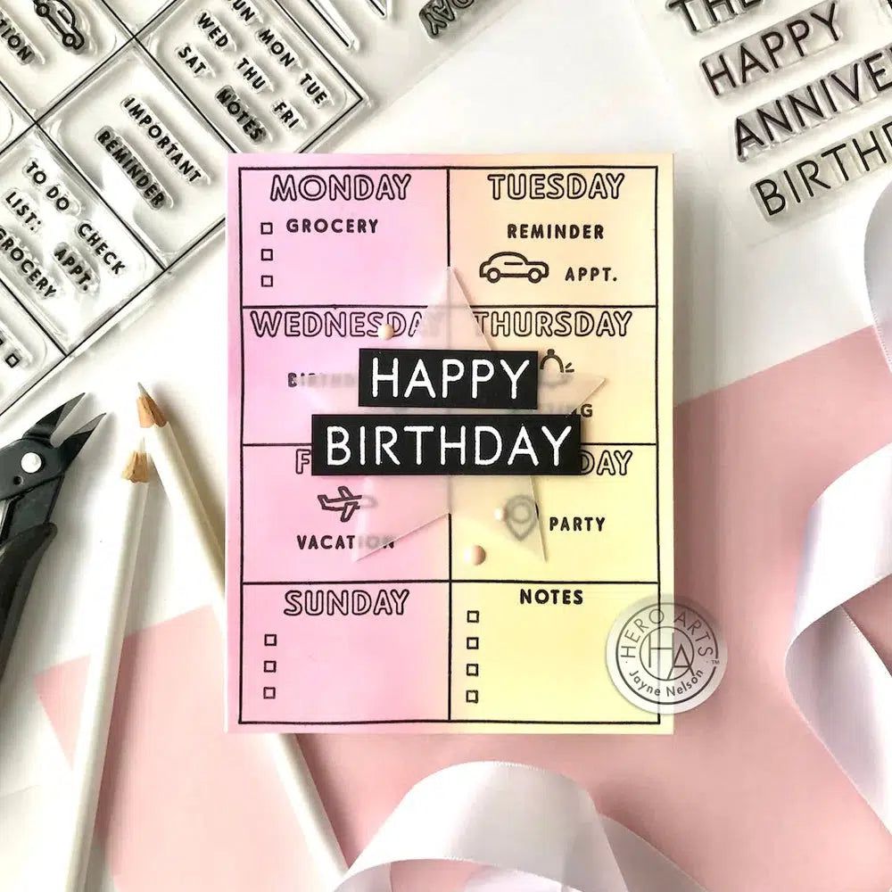 Hero Arts - Clear Stamps - Weekly Planner – ScrapbookPal