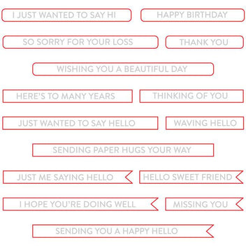 Honey Bee Stamps - Honey Cuts - Mini Messages Banners – ScrapbookPal