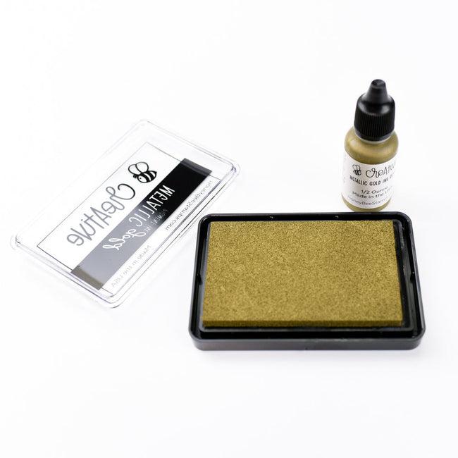 Honey Bee Stamps - Ink Pad - Metallic Gold Pigment Ink – ScrapbookPal