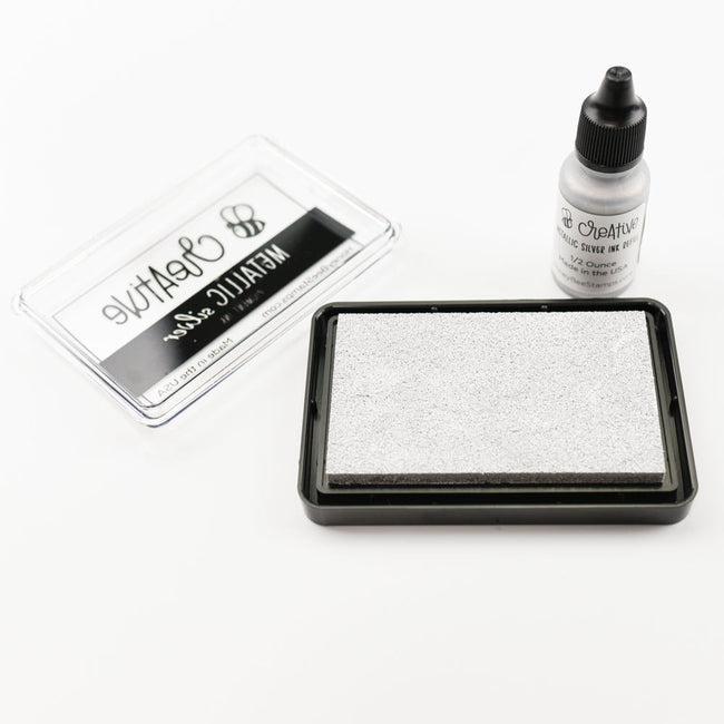 Honey Bee Stamps - Ink Pad - Metallic Silver Pigment Ink – ScrapbookPal