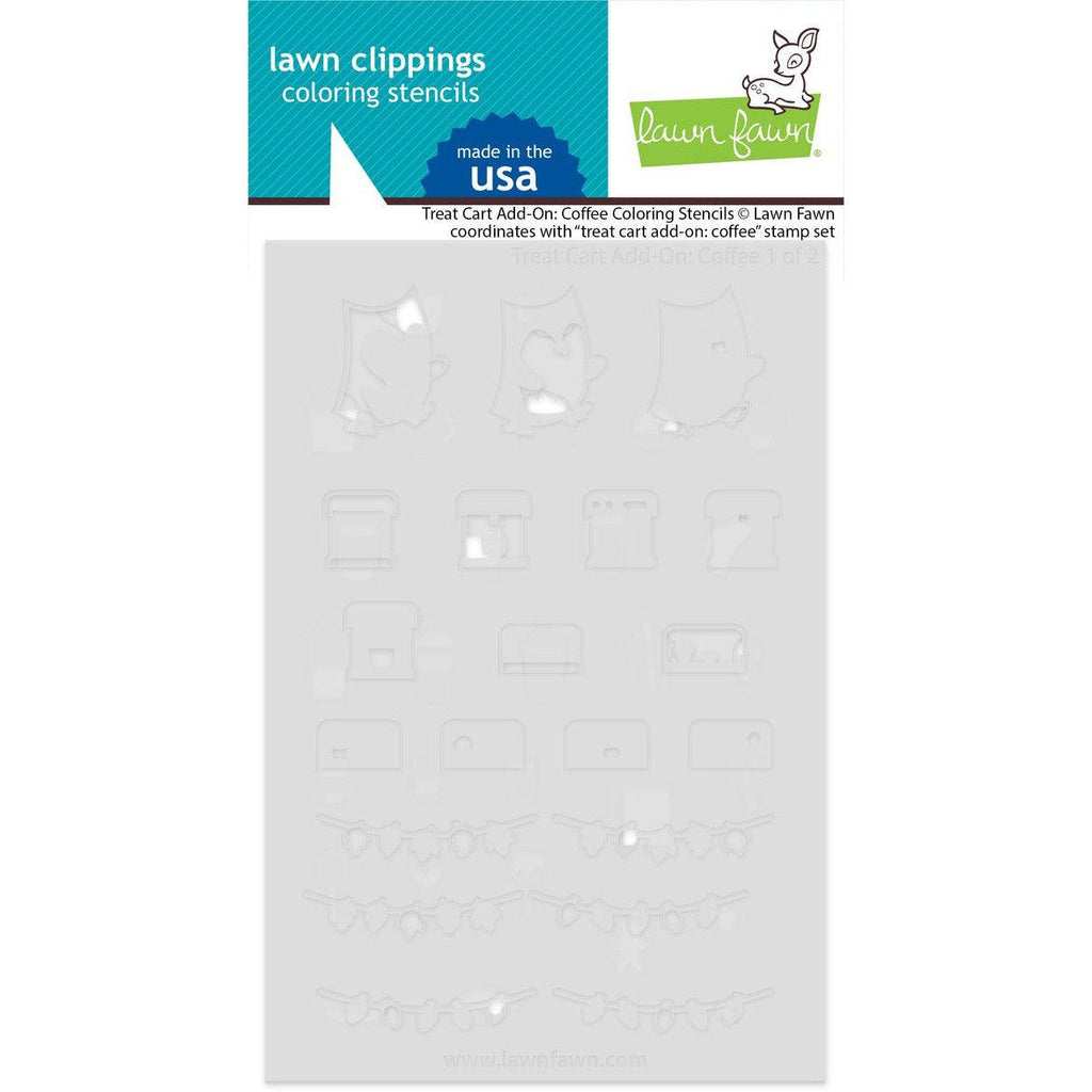 Lawn Fawn - Coloring Stencils - Treat Cart Add-On: Coffee – ScrapbookPal