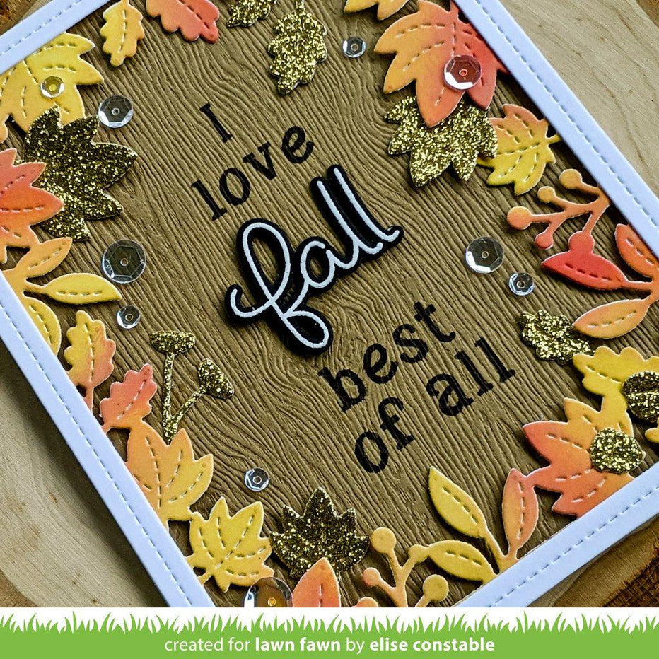 Lawn Fawn - Lawn Cuts - Fall Leaves Backdrop – ScrapbookPal