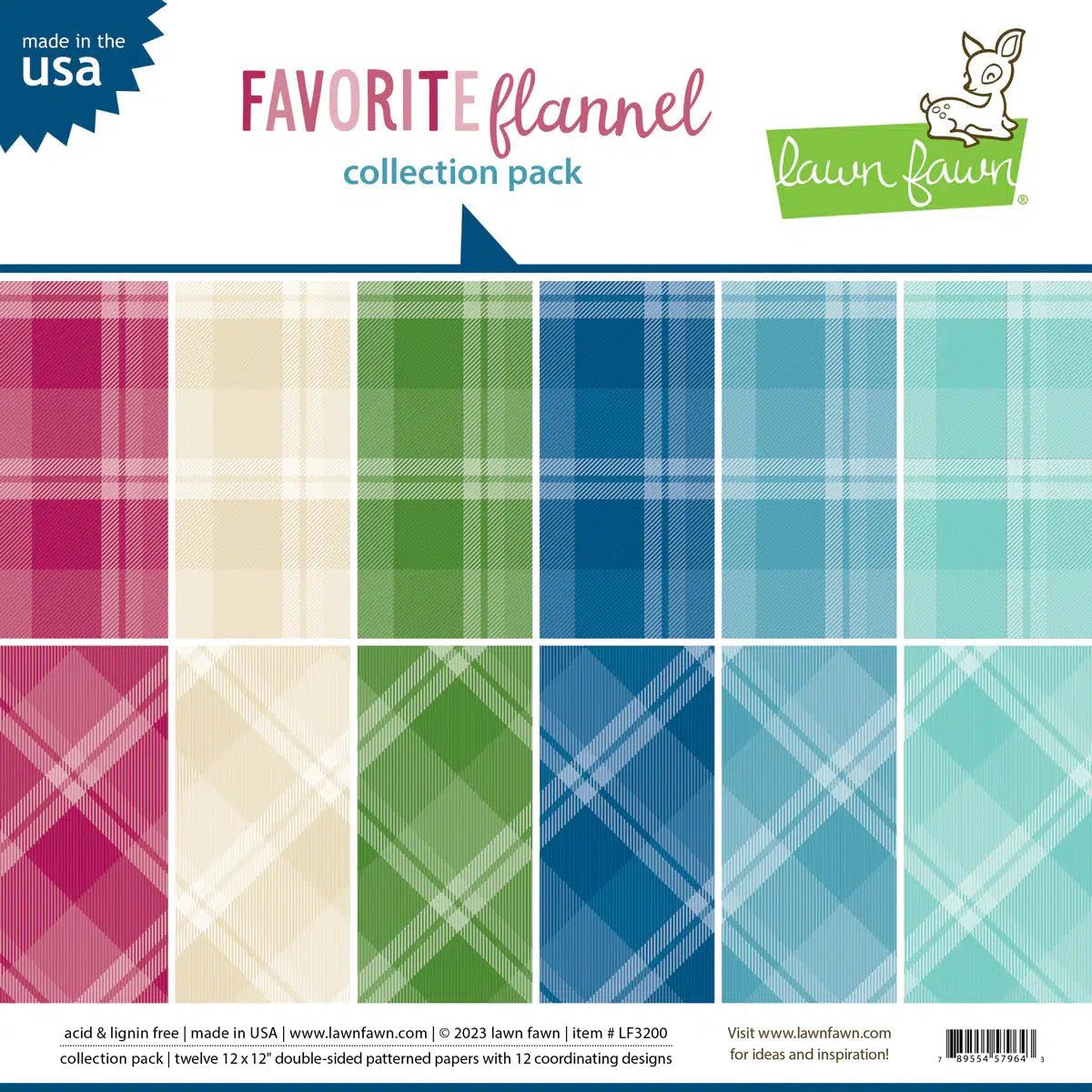 Lawn Fawn - Petite Paper Pack - Favorite Flannel – ScrapbookPal