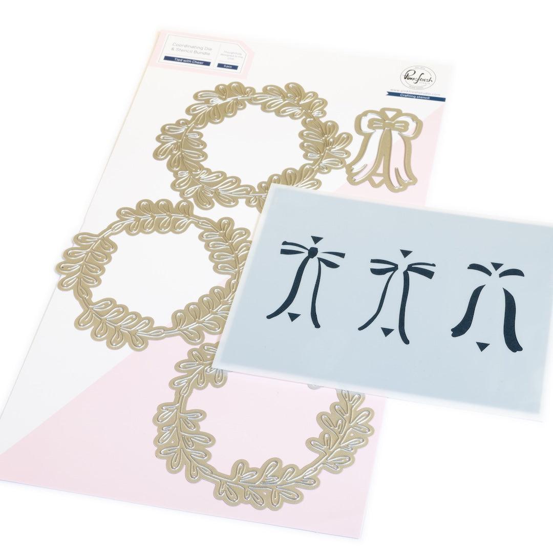 Pinkfresh Studio - Stencils & Dies - Tied with Cheer – ScrapbookPal