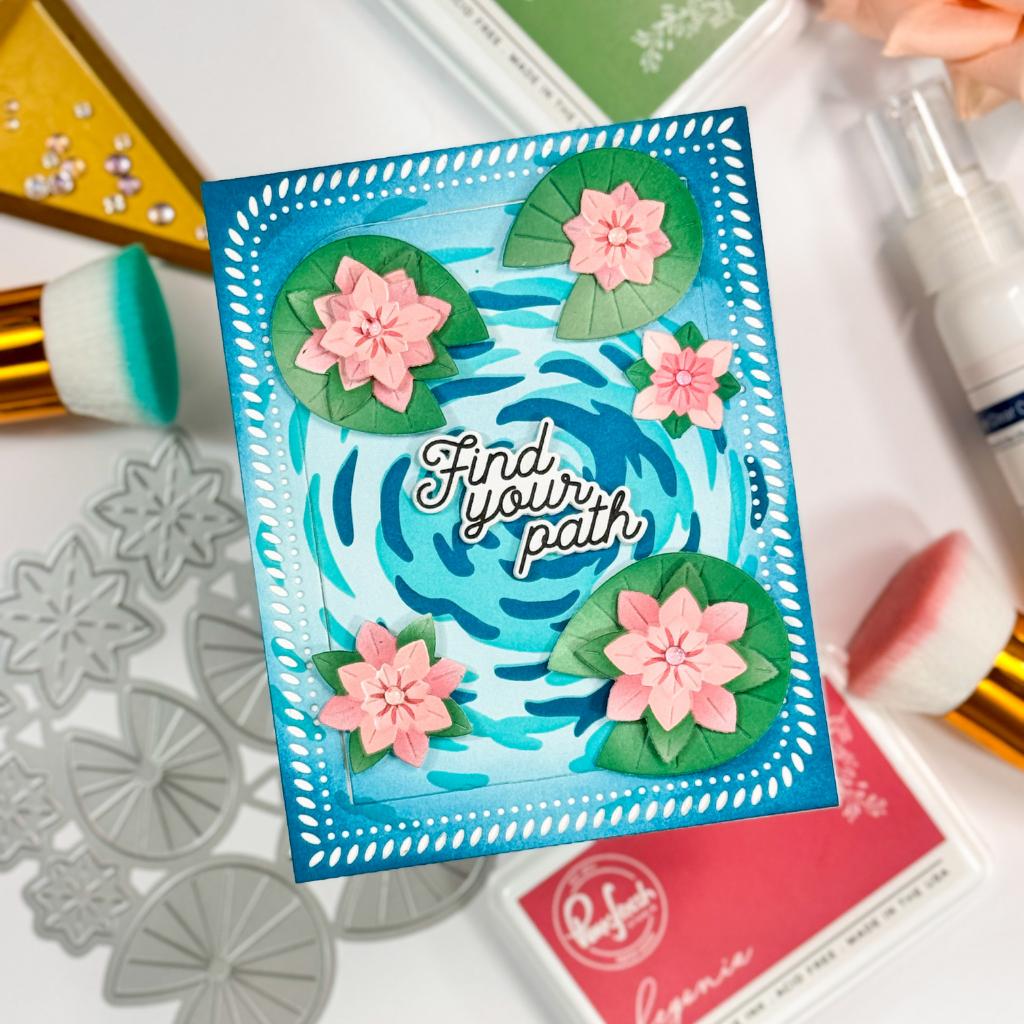 Pinkfresh Studio - Stencils - Tranquil Water Lilies – ScrapbookPal