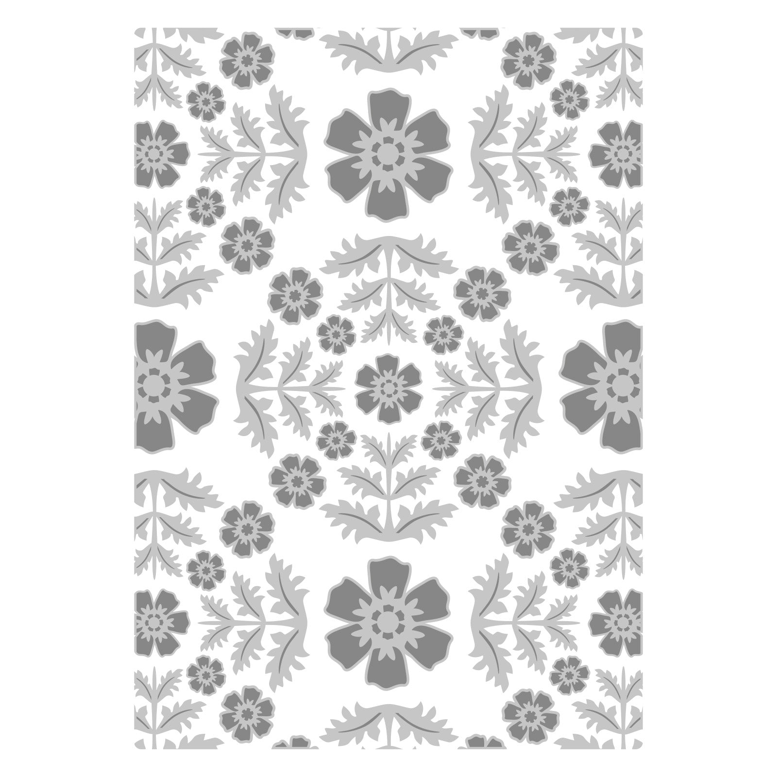 Sizzix - Multi-Level Textured Impressions Embossing Folder - Floral Da ...