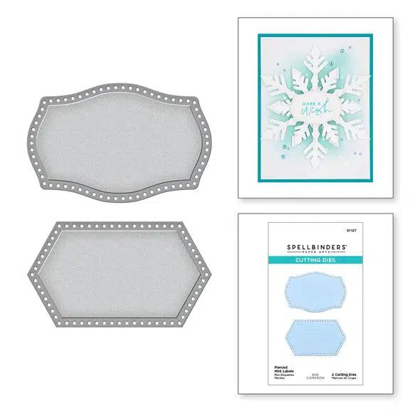 Spellbinders - Bibi's Snowflakes Collection - Dies - Pierced Mini Labe ...