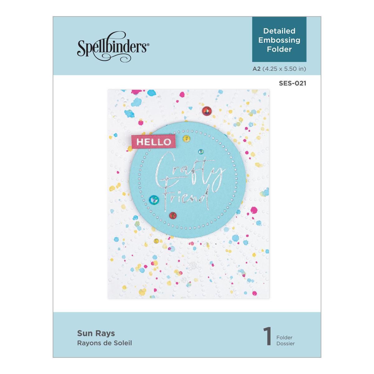 Spellbinders - Embossing Folder - Sun Rays – ScrapbookPal