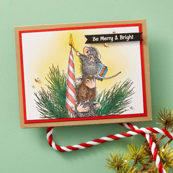 Spellbinders - House-Mouse Holiday Friends Collection - Cling Stamps ...