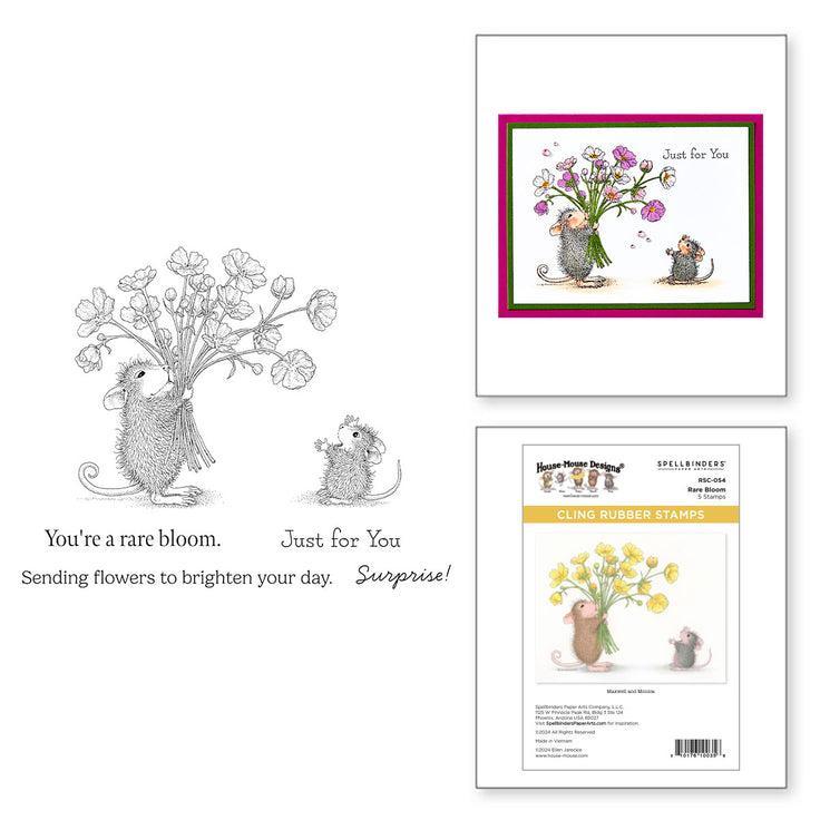 Spellbinders - House-Mouse Rare Bloom Collection - Cling Stamps - Rare ...