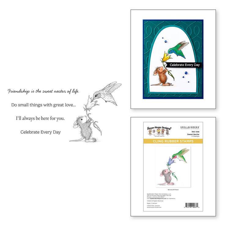 Spellbinders - House-Mouse Rare Bloom Collection - Cling Stamps - Swee ...