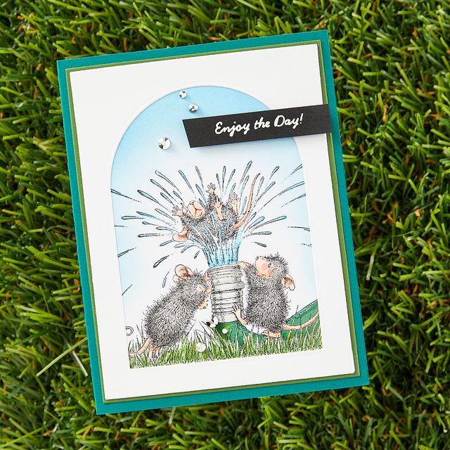 Spellbinders - House-Mouse Summer Fun Collection - Cling Stamps - Wate ...