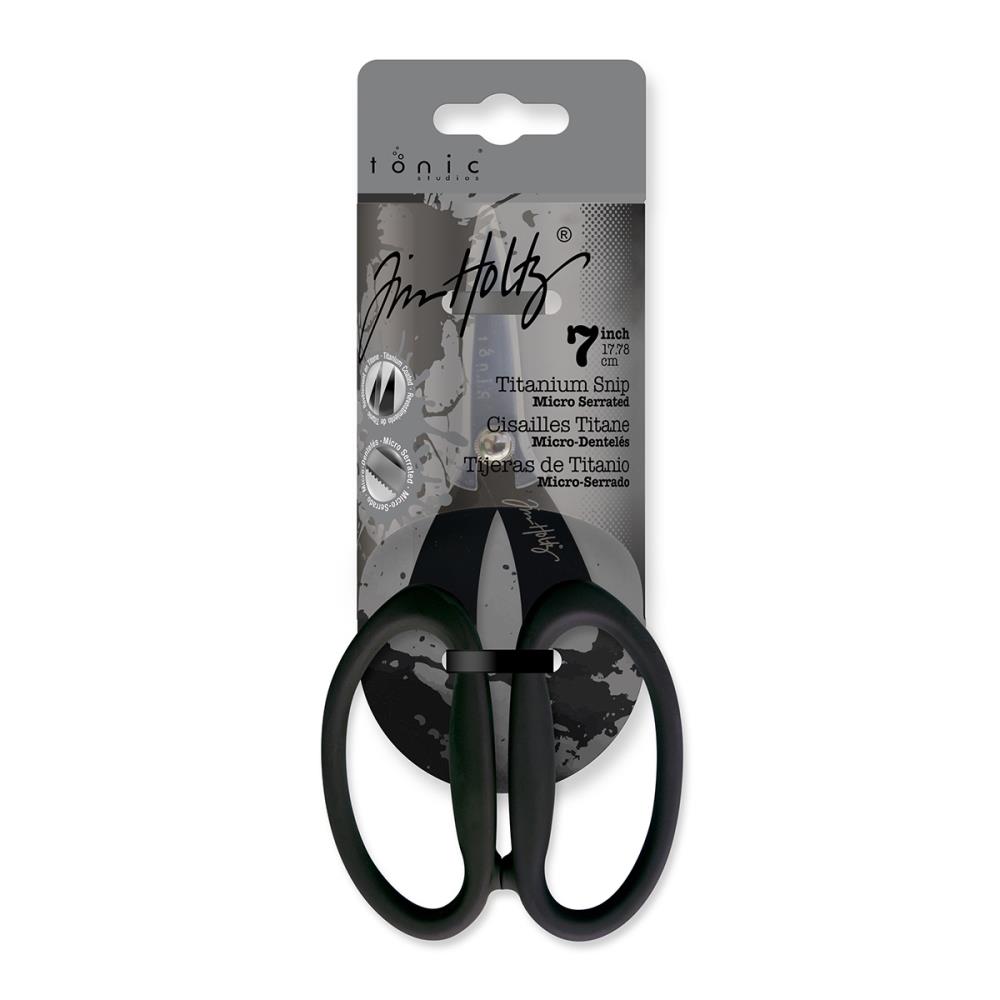 Tonic Studios - Tim Holtz - Kushgrip Non-Stick Micro Serrated Scissors ...